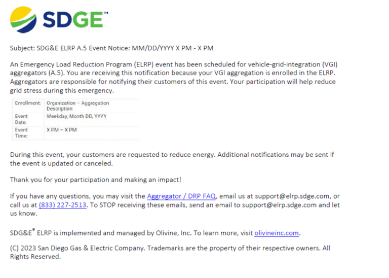 Aggregator / DRP FAQ | San Diego Electric and Gas ELRP
